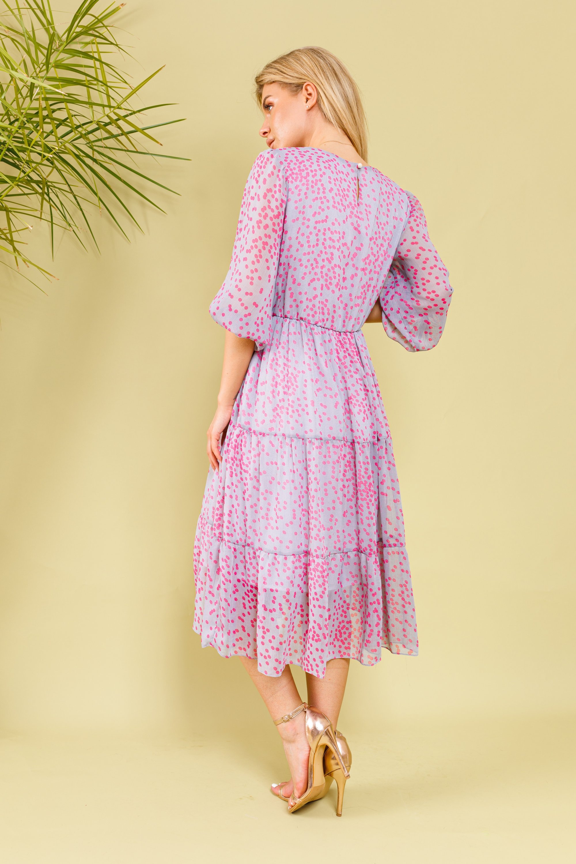 Платье 366-2д фуксия+пепел NikVa купить в интернет магазине | в наличии